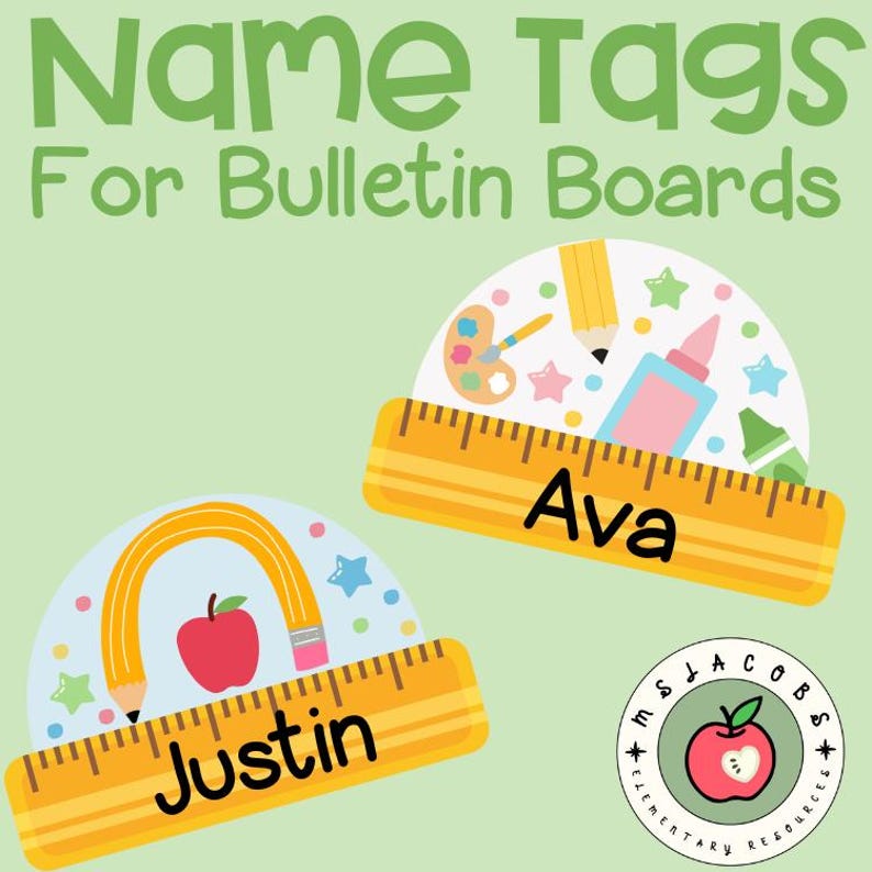 Name Tags for Bulletin Boards - Etsy