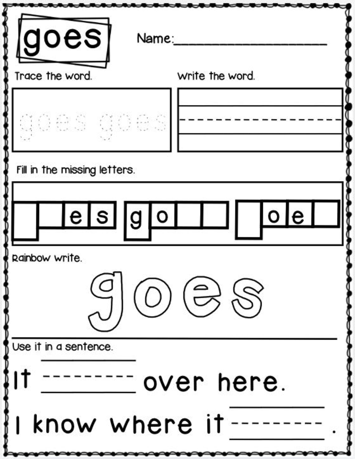 UFLI Aligned Heart Word Worksheet Bundle - Etsy