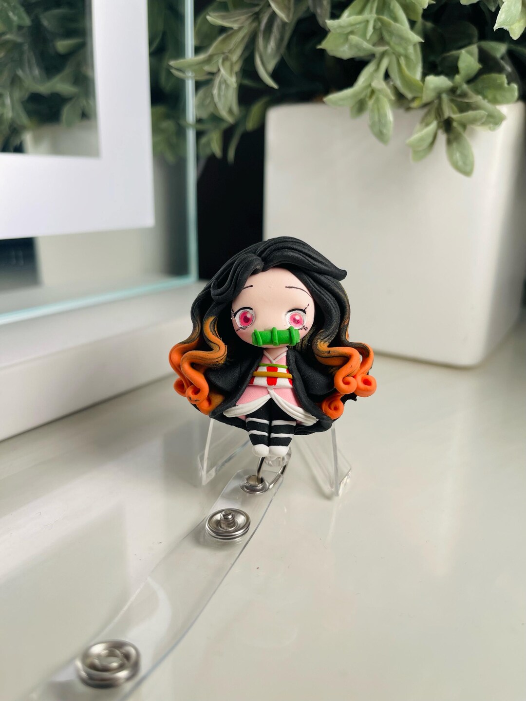 Nezuko Clay Badge Reel - Etsy