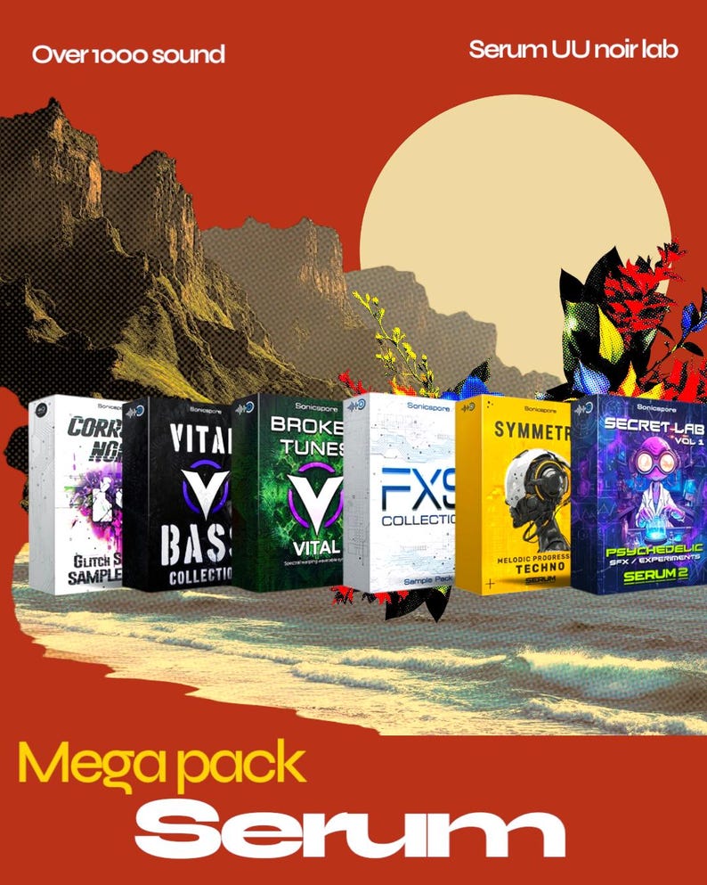 Serum Mega Pack 1000+ Presets Samples | Techno, Psy, Glitch, FX, Bass ...