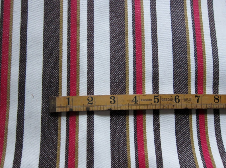 Tissu des années 70 toile vintage rayures tic-tac coton | Etsy