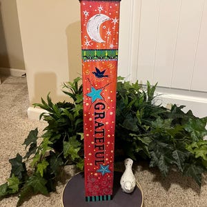 Hand Painted Garden Post - Etsy