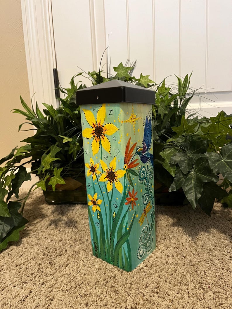 Hand Painted Garden Post - Etsy