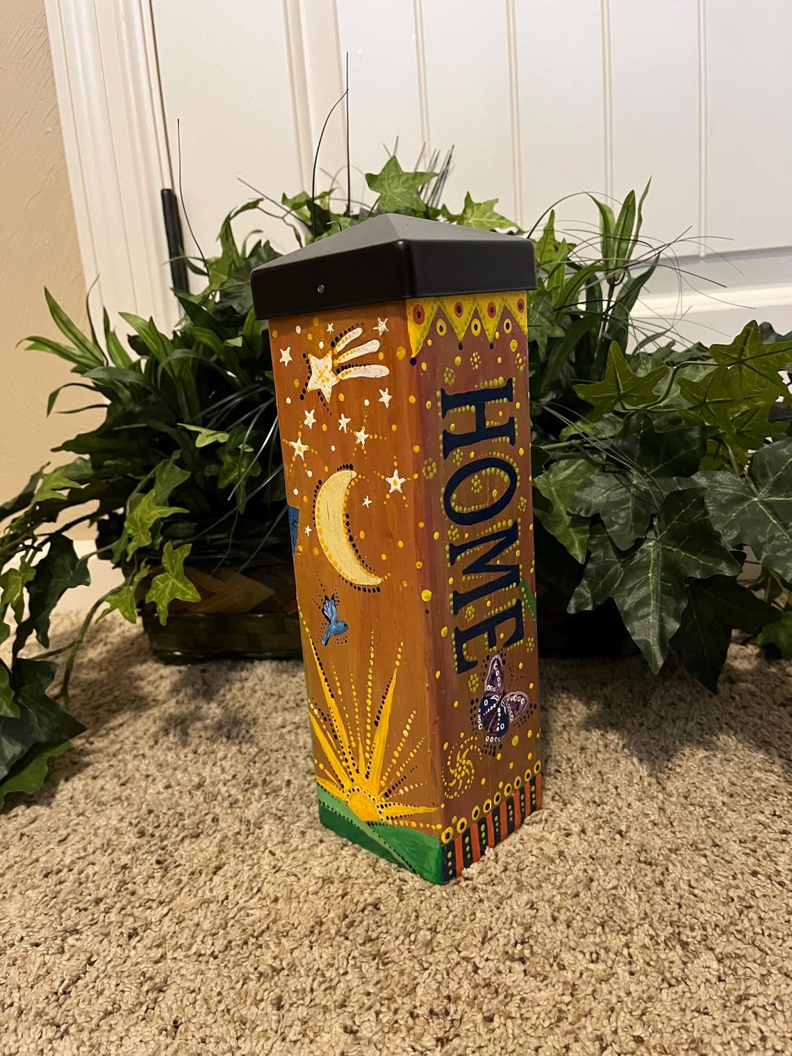 Hand Painted Garden Post - Etsy