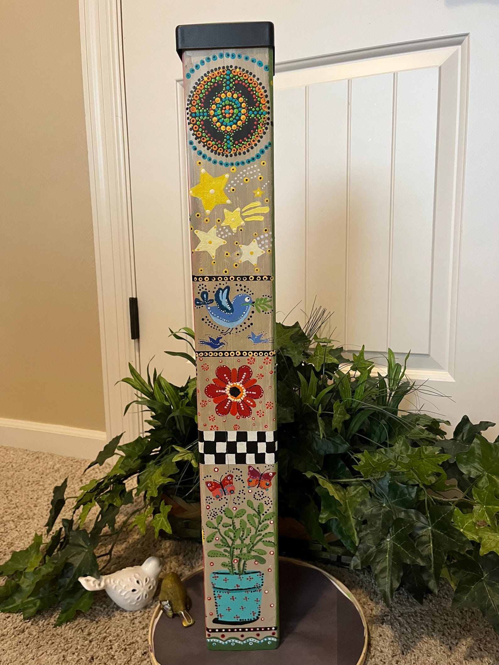 Hand Painted Garden Post - Etsy