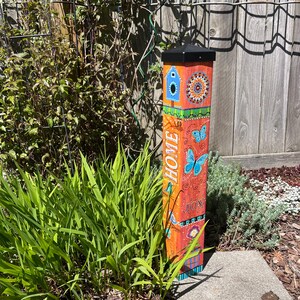 Hand Painted Garden Post - Etsy