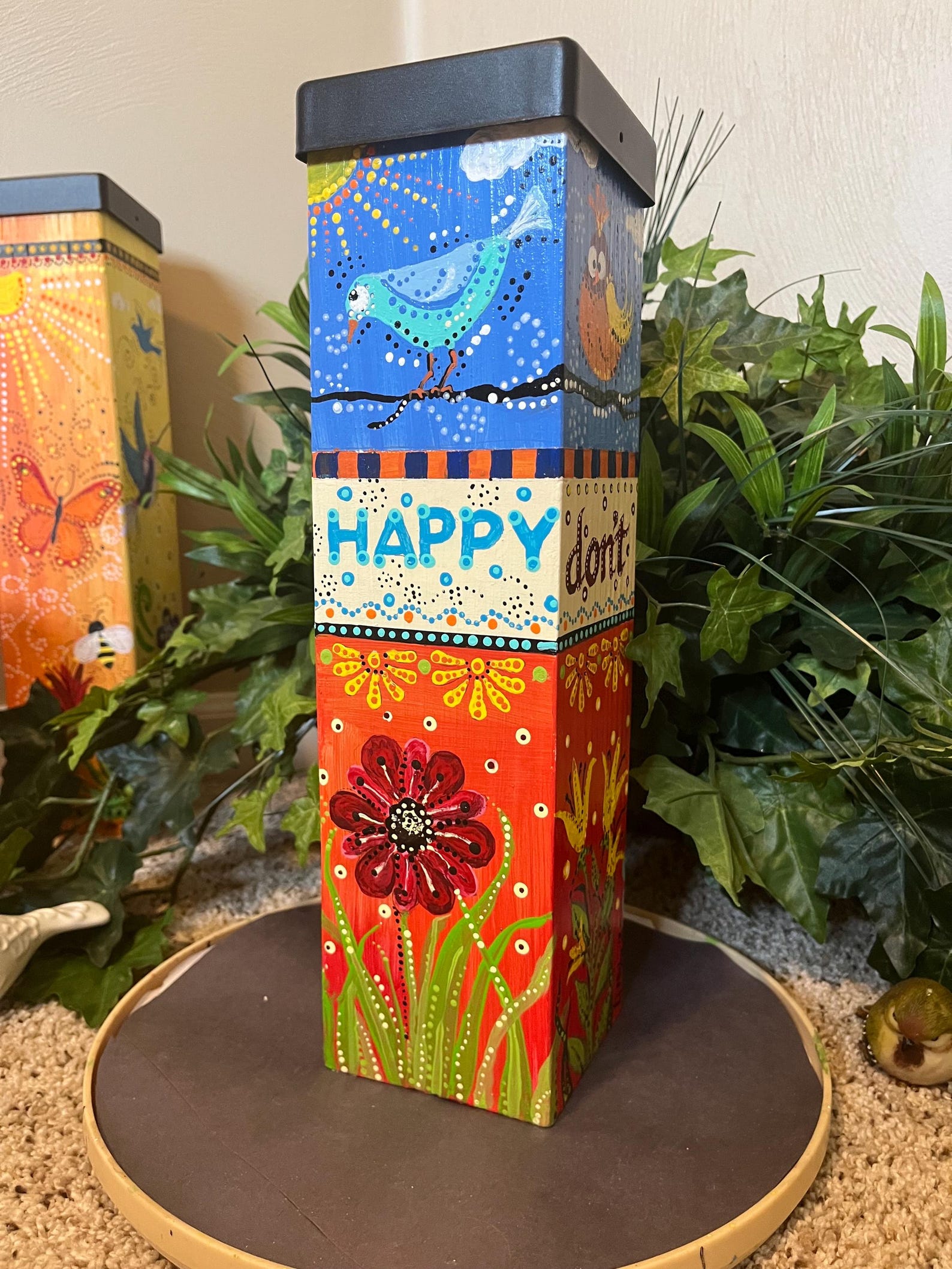 Hand Painted Garden Post - Etsy