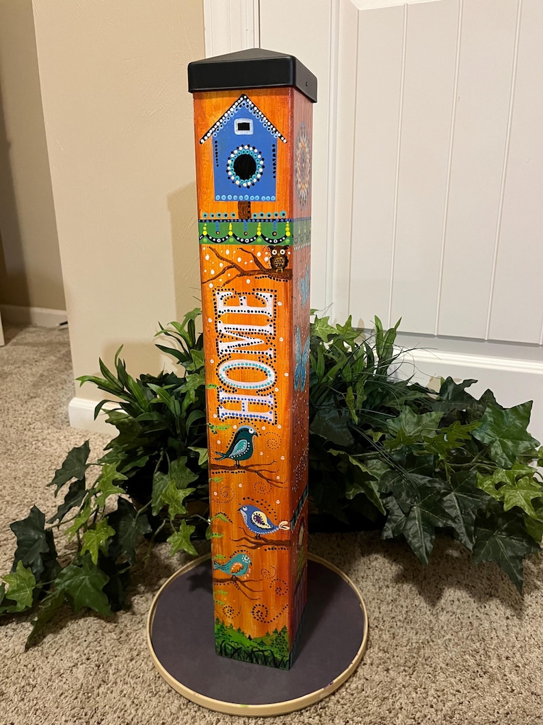 Hand Painted Garden Post - Etsy
