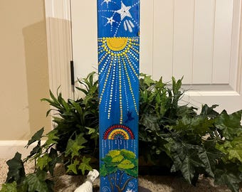 Hand Painted Garden Post - Etsy