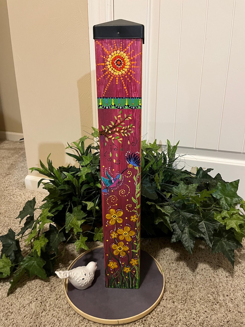 Hand Painted Garden Post - Etsy
