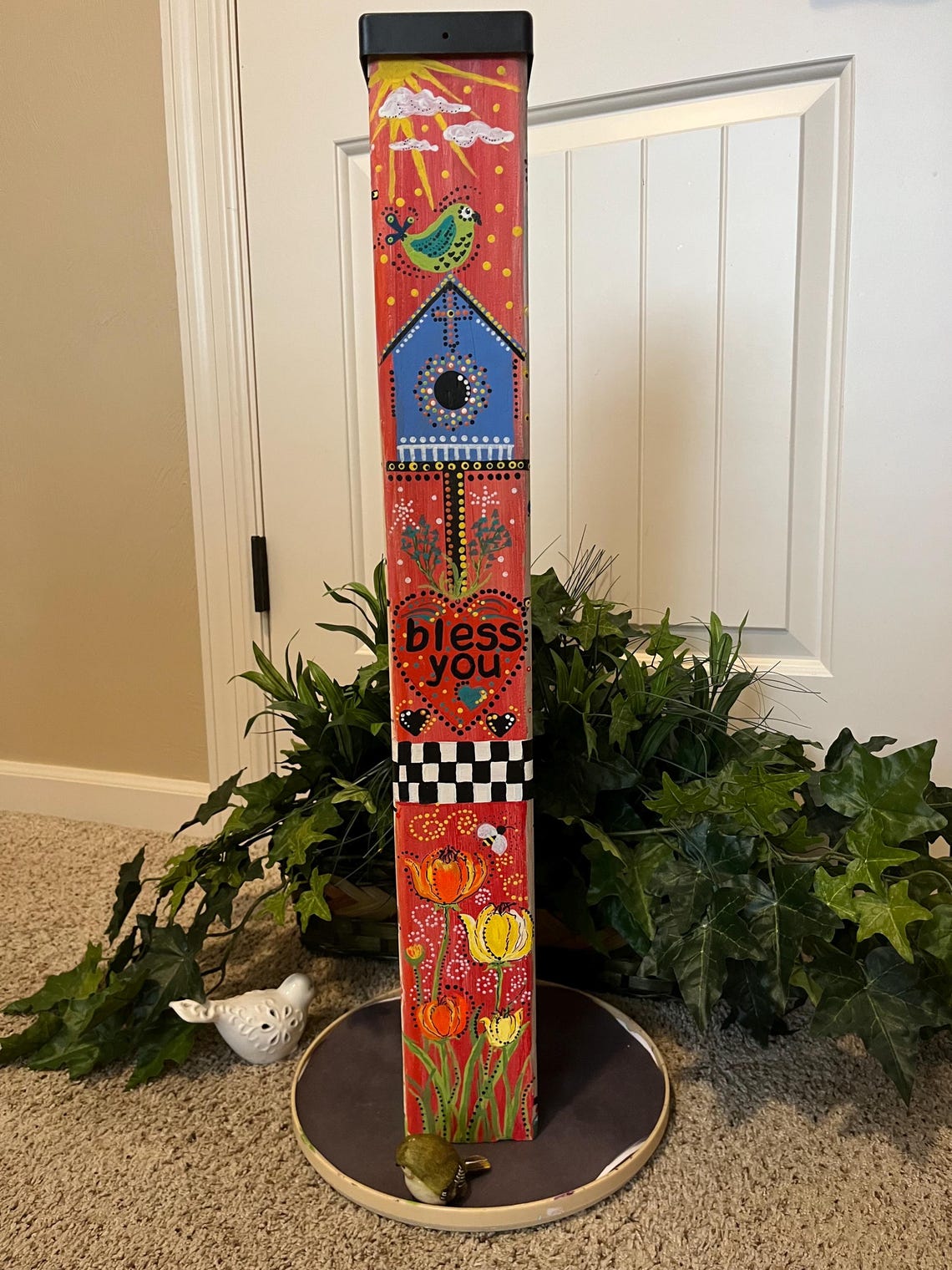Hand Painted Garden Post - Etsy