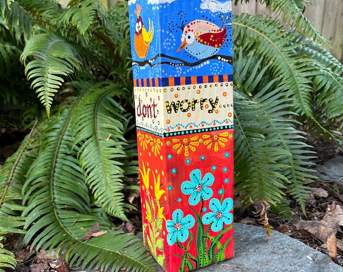 Hand Painted Garden Post - Etsy