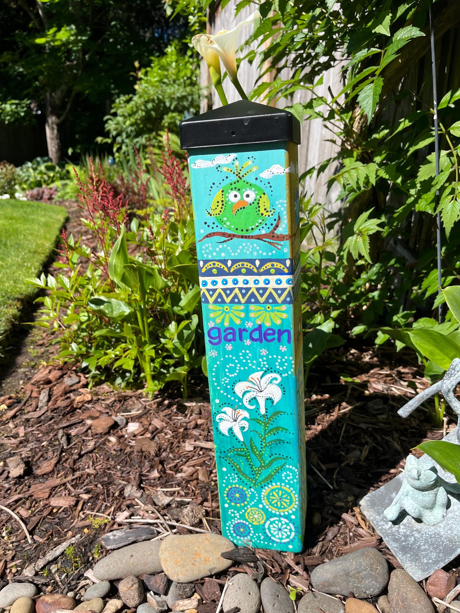 Hand Painted Garden Post - Etsy
