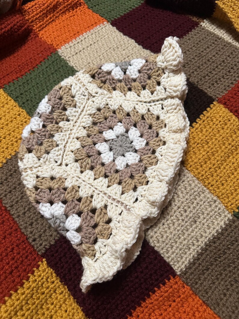 Granny Square Ruffle Hat - Etsy