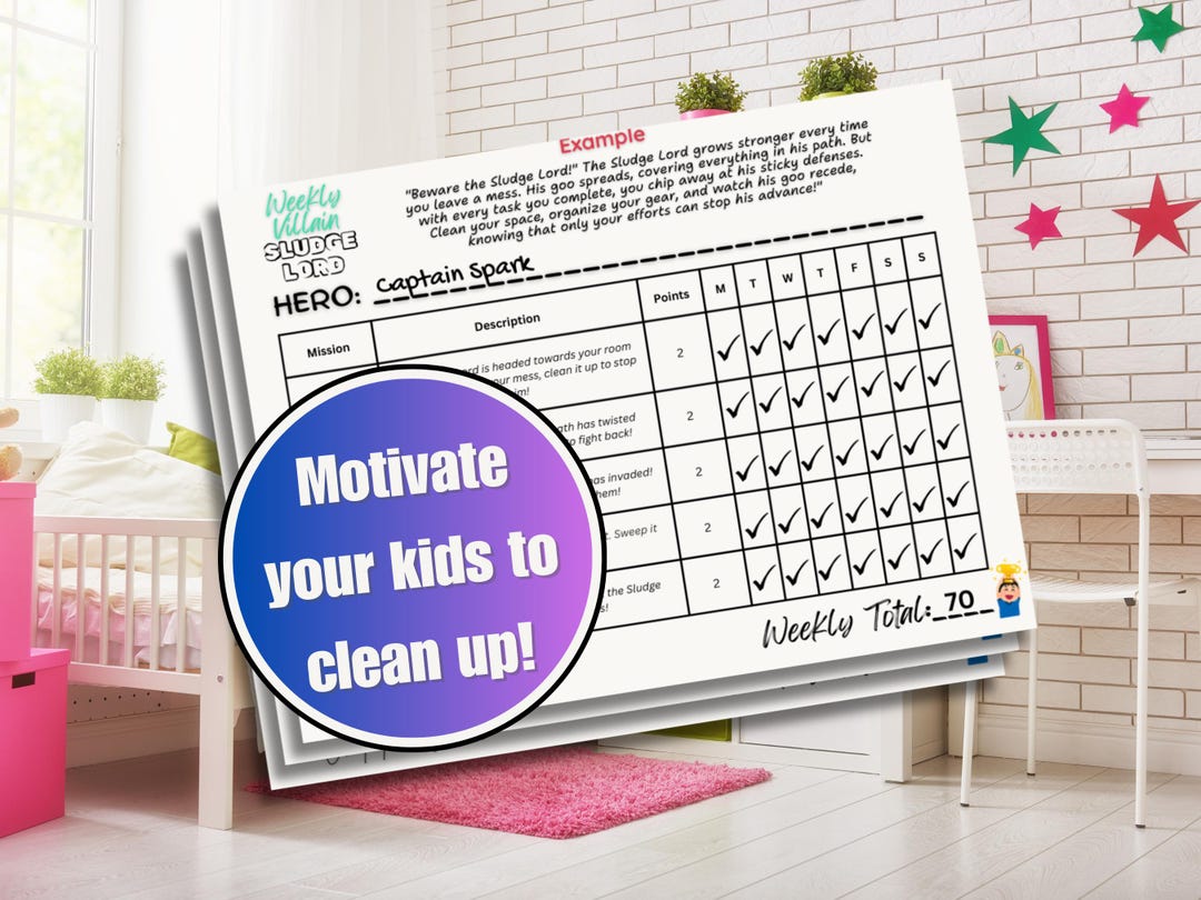 Digital Chore Chart for Kids | Printable Responsibility Chart | Fun ...