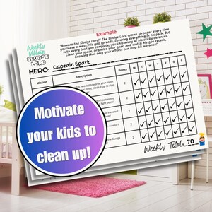 Digital Chore Chart for Kids | Printable Responsibility Chart | Fun ...