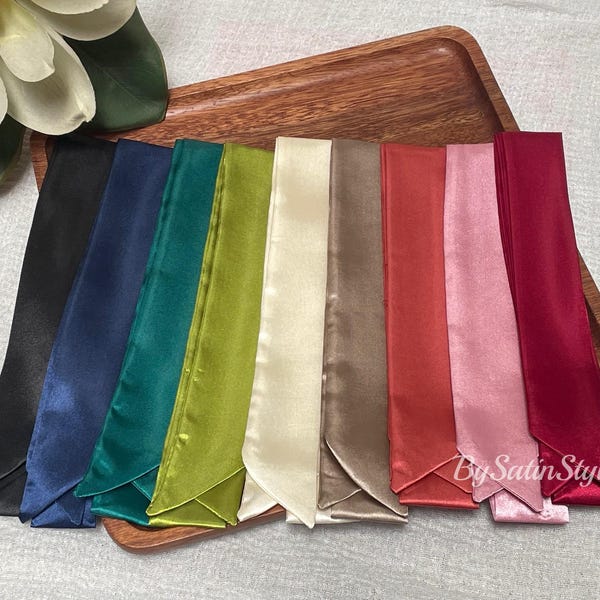 Silk Hair Ribbon Scarf - Etsy