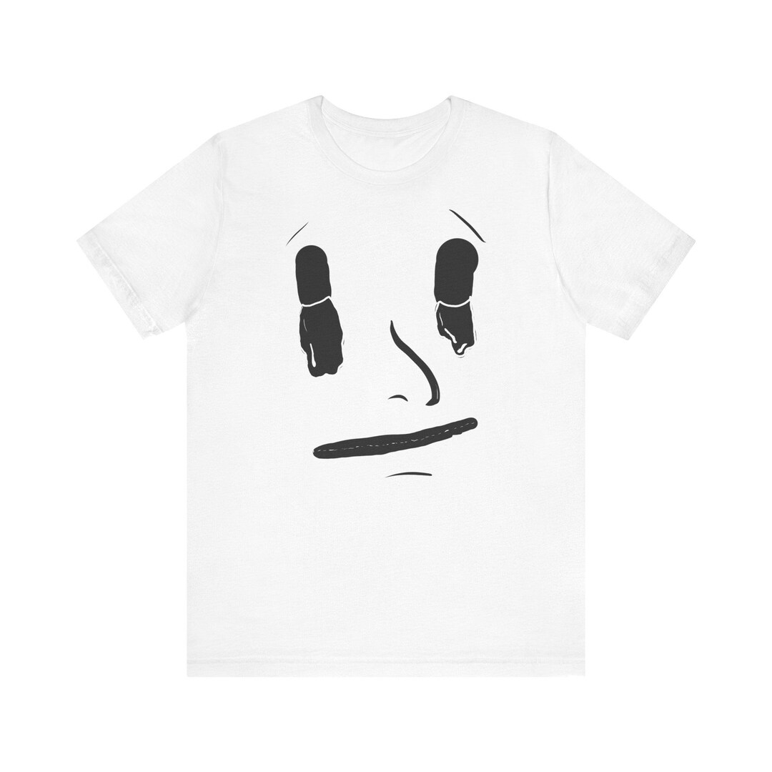 Sad Face T-shirt, Not Feeling It Today Tee, Unisex Jersey Shirt, Sad ...