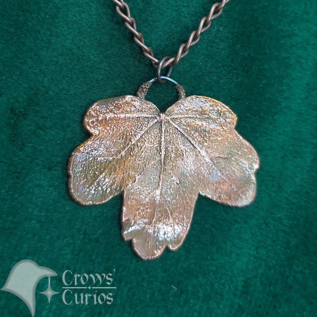 Electroformed Copper Sycamore Leaf Necklace - Etsy