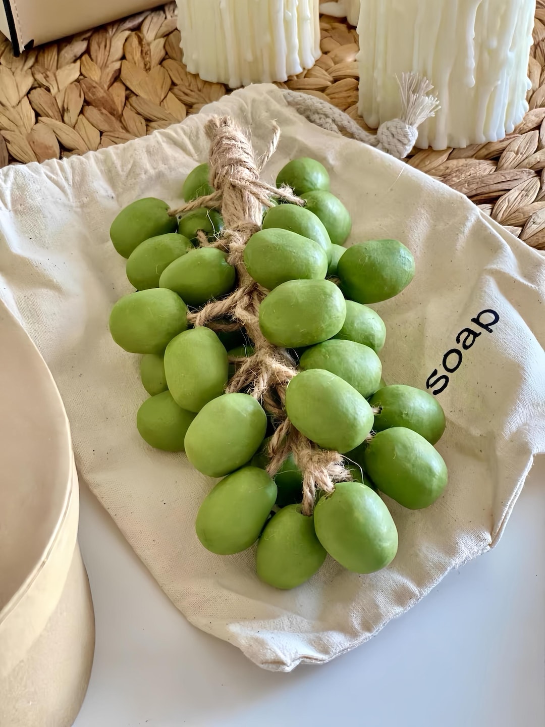 Grape Soap Fruit Spring Soap Handmade High-end Soap Country Jasmine Soap Decoration Living Room ...