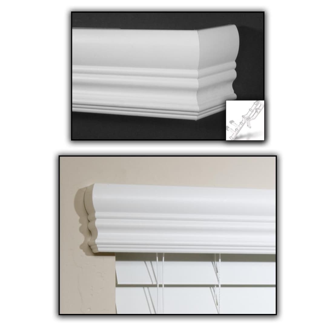 Faux Wood Blinds Valance for Horizontal Blinds (hidden Valance Clips ...