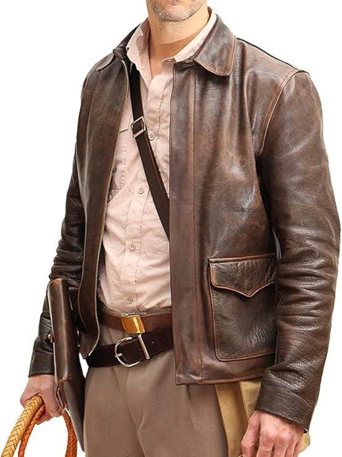 Men's Raiders of the Lost Ark Indiana Harrison Jones Vintage Brown ...