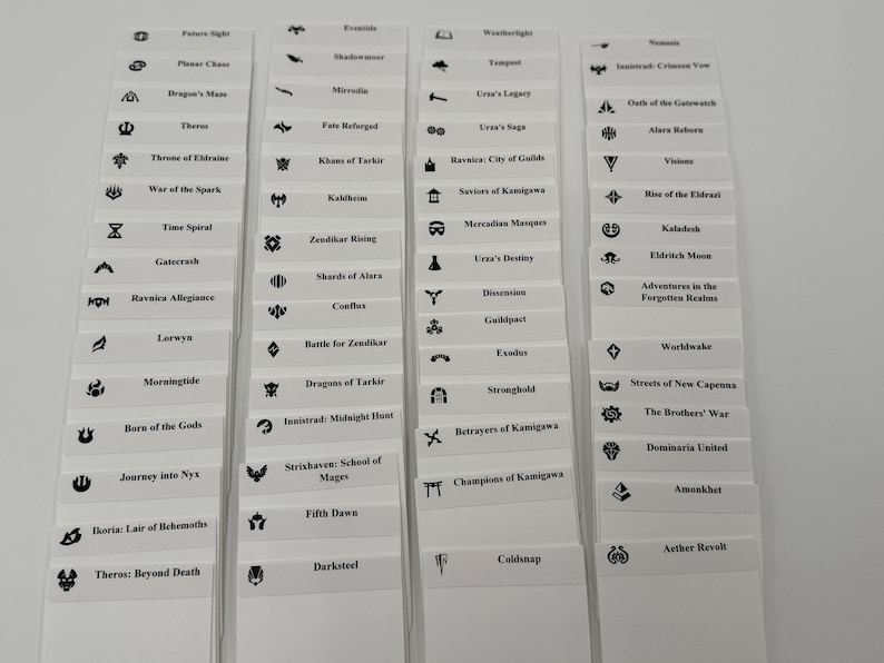 230ish Custom Magic the Gathering Dividers & Labels for Every Major Set ...