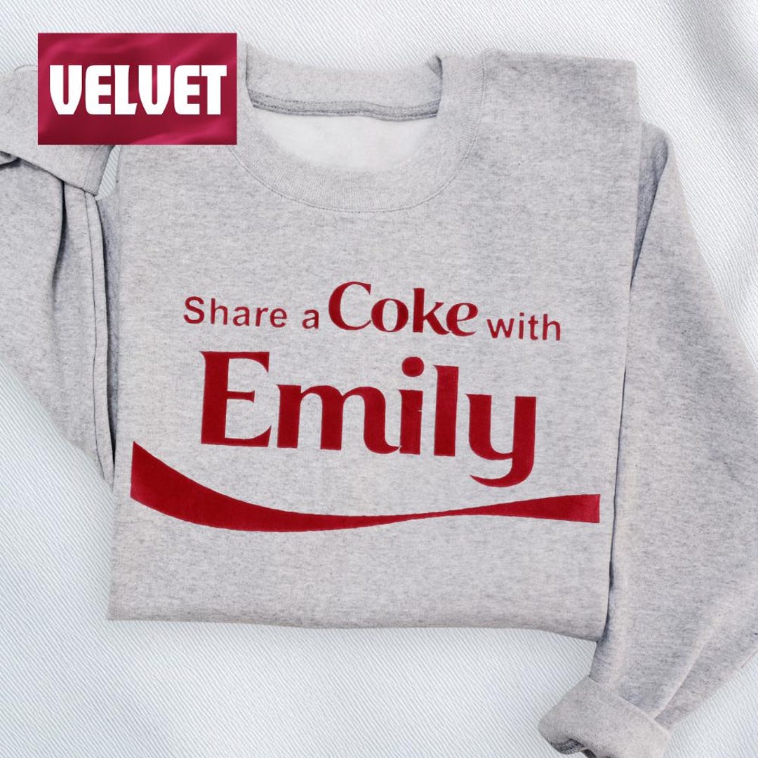 Custom Coke Sweatshirt, Embossed Coke Lover Hoodie, Personalized Share ...