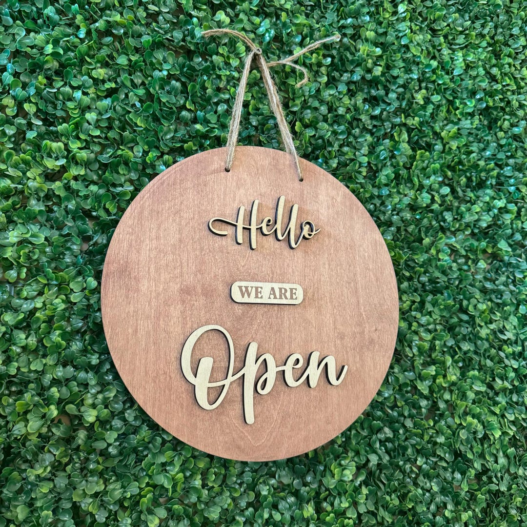 Wooden Open Close Sign, Hello We Are Open, Sorry We Are Closed - Etsy