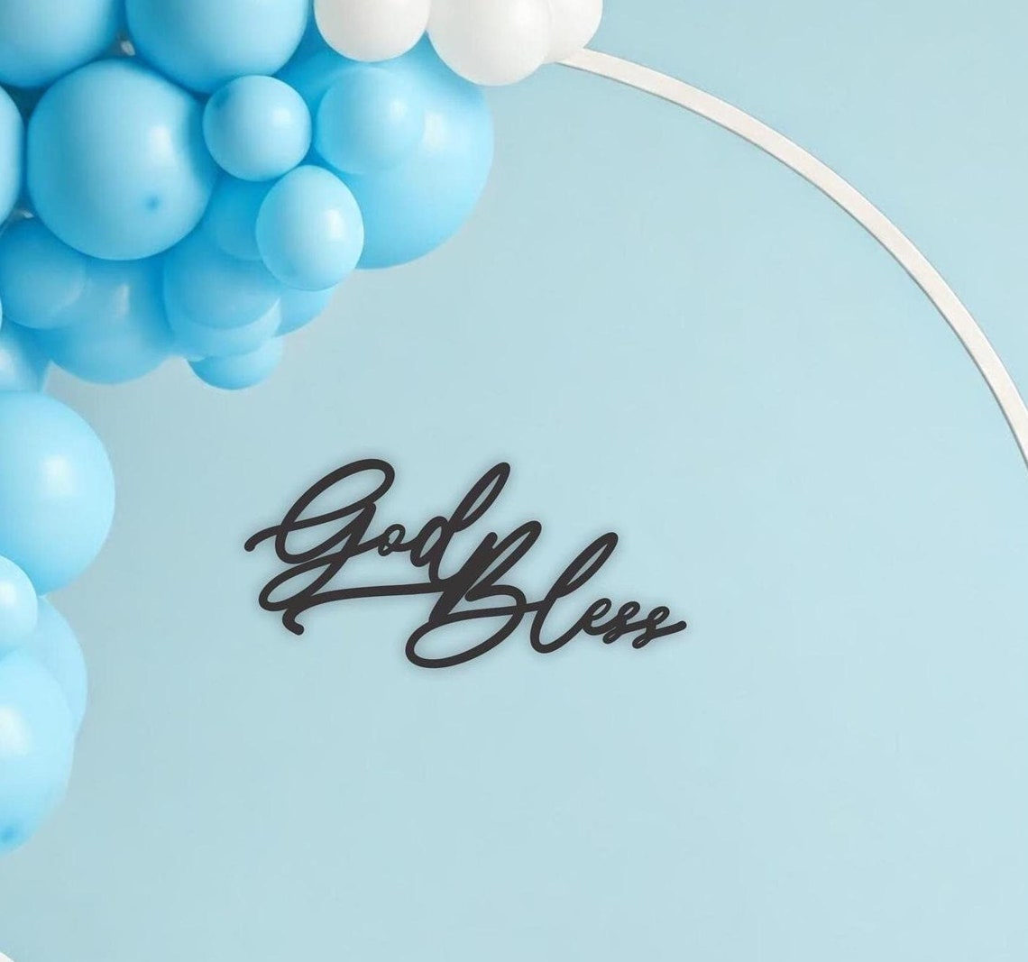 God Bless Acrylic Sign, Black Acrylic, Mirror Acrylic Sign - Etsy