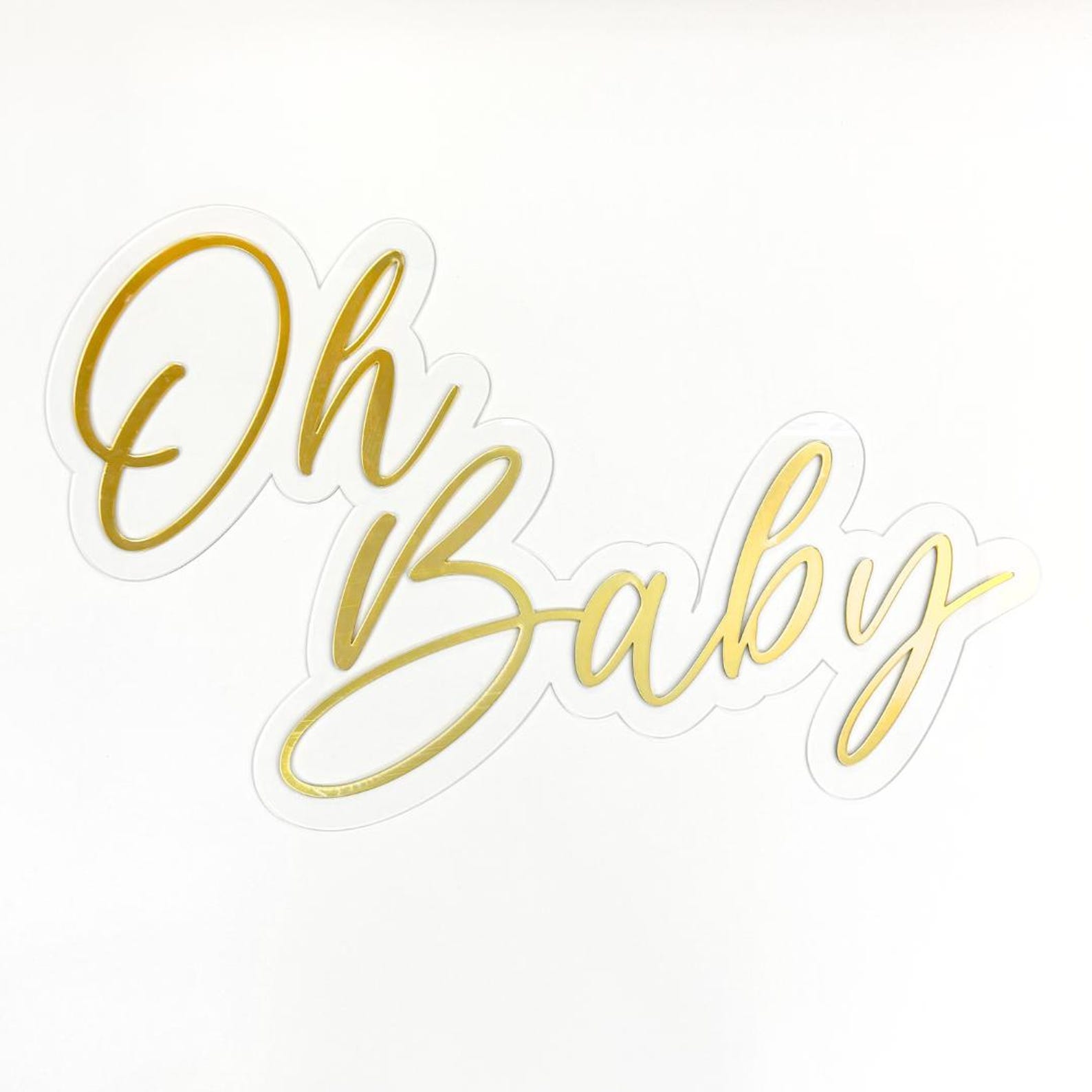 Oh Baby Acrylic Sign, Black Acrylic, Sign for Baby Showers. - Etsy