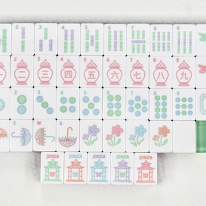 Mahjong Tiles Garden Party and Matching Neoprene Mat - Etsy