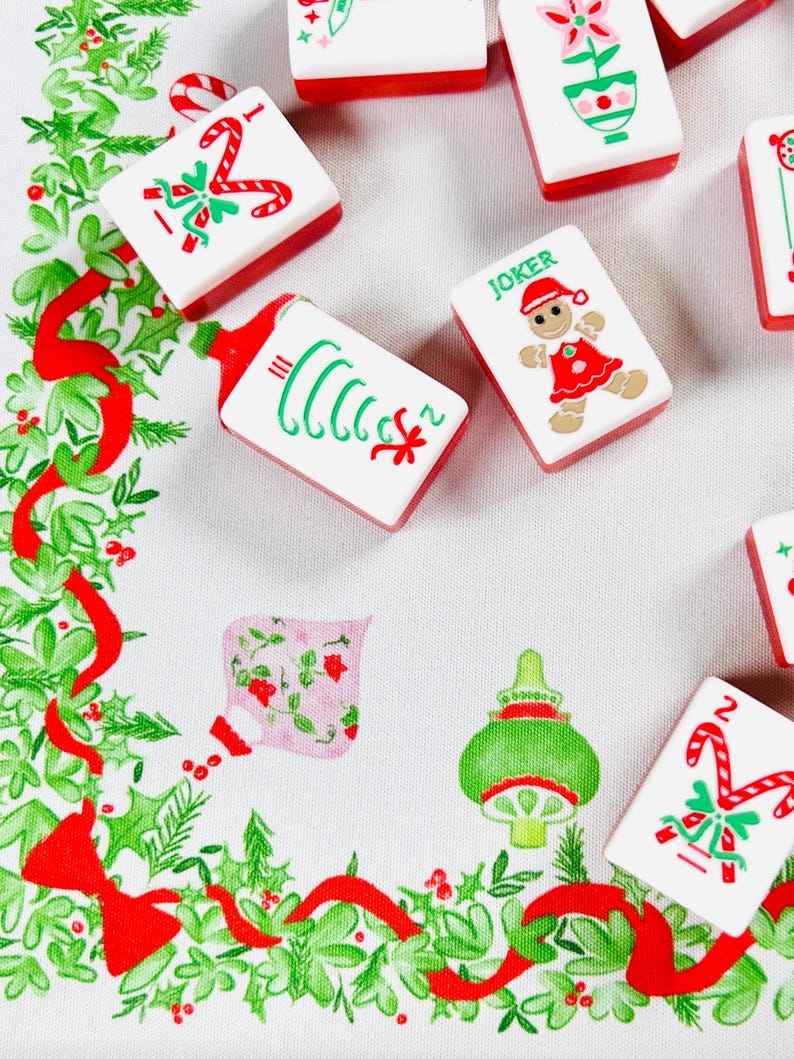 Mahjong Christmas Mat - Etsy