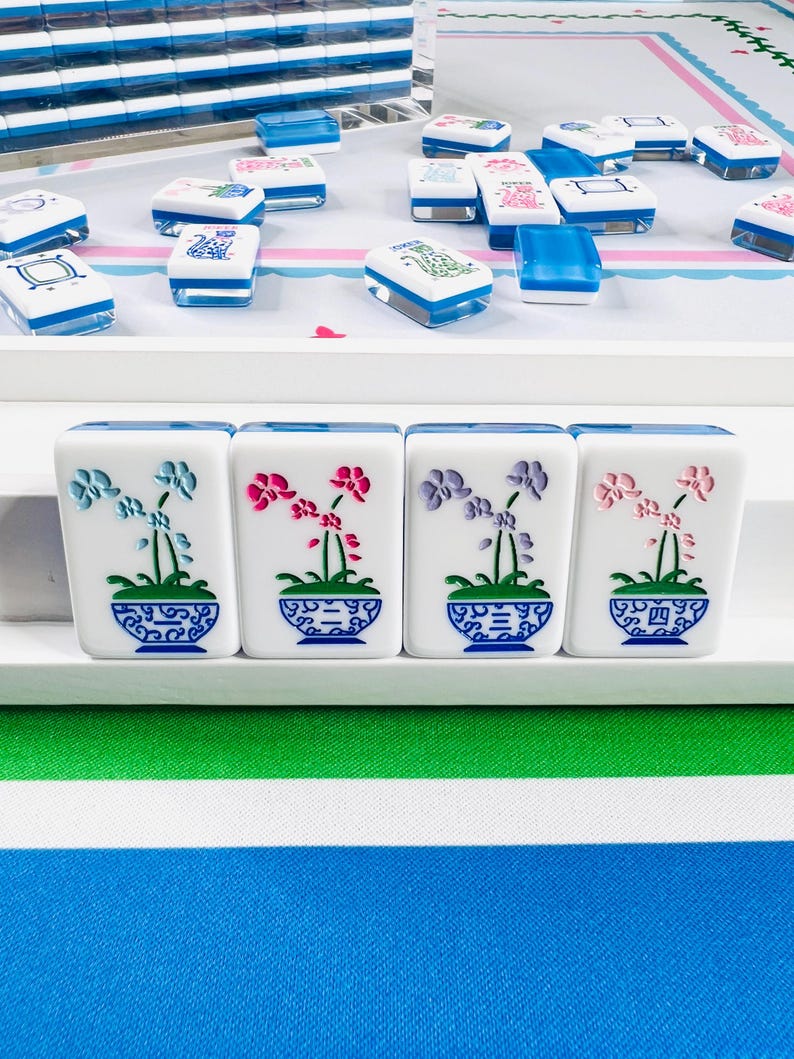 Mahjong Tiles Grandmillennial and Matching Neoprene Mat - Etsy