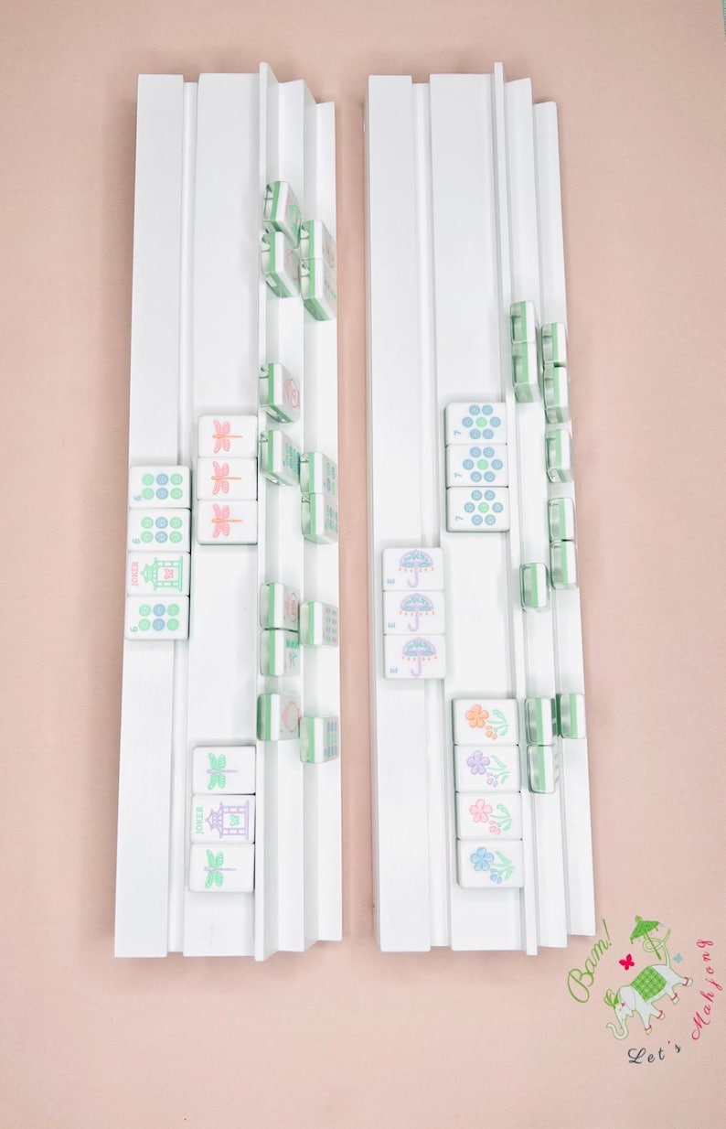 Mahjong Double Wooden Racks and Pushers - Etsy
