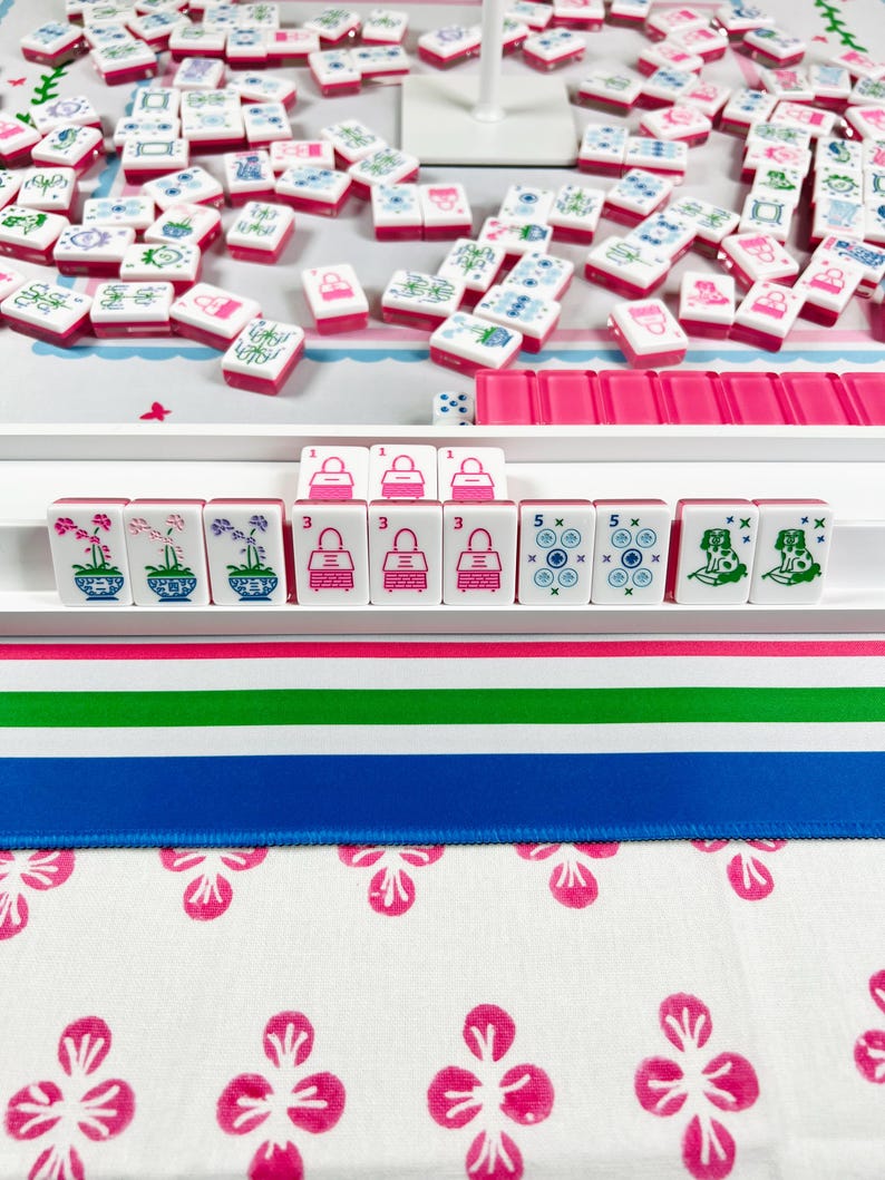 Mahjong Tiles Grandmillennial and Matching Neoprene Mat - Etsy