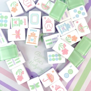 Mahjong Tiles Garden Party and Matching Neoprene Mat - Etsy