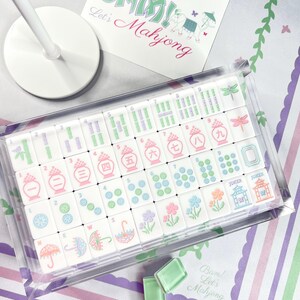 Mahjong Tiles Garden Party and Matching Neoprene Mat - Etsy