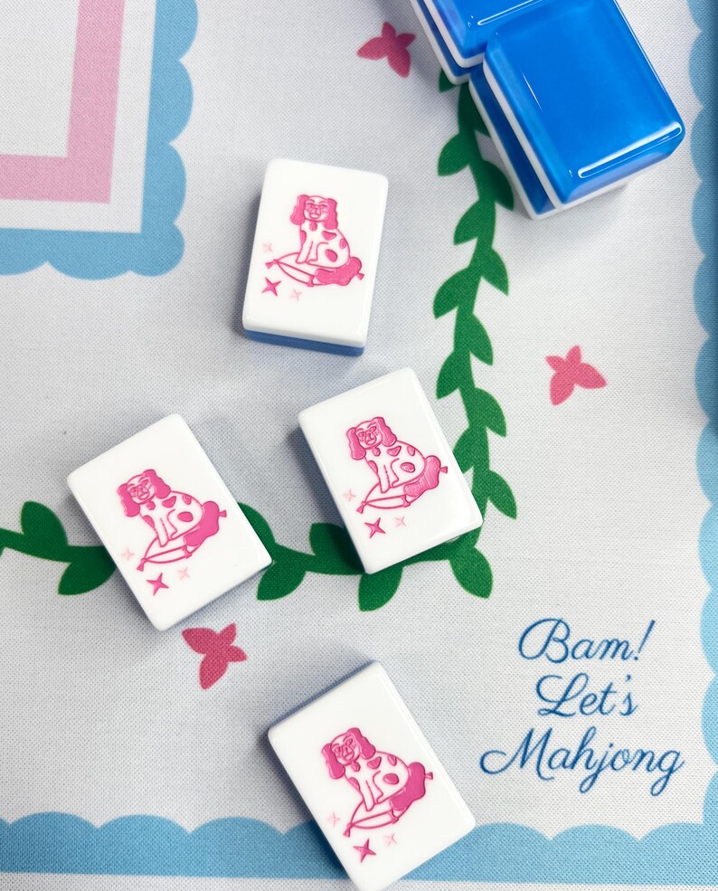 Mahjong Tiles Grandmillennial and Matching Neoprene Mat - Etsy