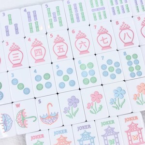 Mahjong Tiles Garden Party and Matching Neoprene Mat - Etsy