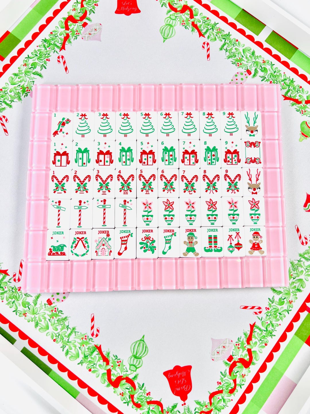 Mahjong Christmas Tiles With Mat and Shufflers: Pre-order (october ...