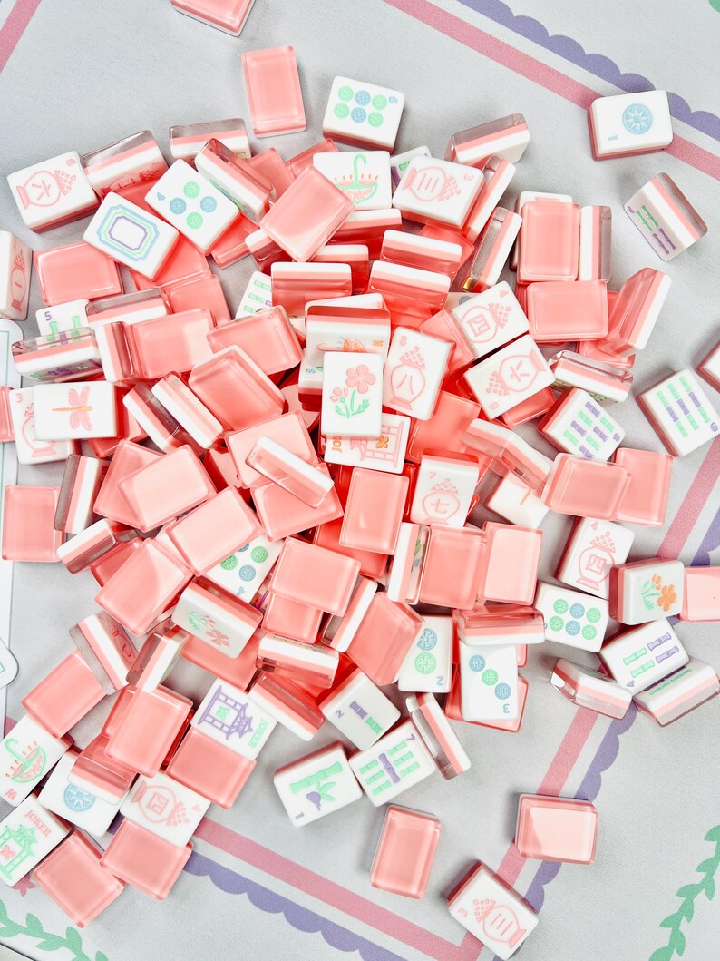 Mahjong Tiles Garden Party and Matching Neoprene Mat - Etsy