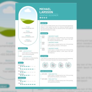 Clean & Modern Resume Template | Editable CV Design for Professionals ...