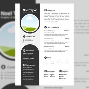 Printable Resume Template | Editable CV Design for Job Applications ...