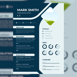 Clean & Modern Resume Template | Editable CV Design for Professionals ...