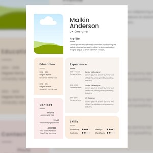 Clean & Modern Resume Template | Editable CV Design for Professionals ...