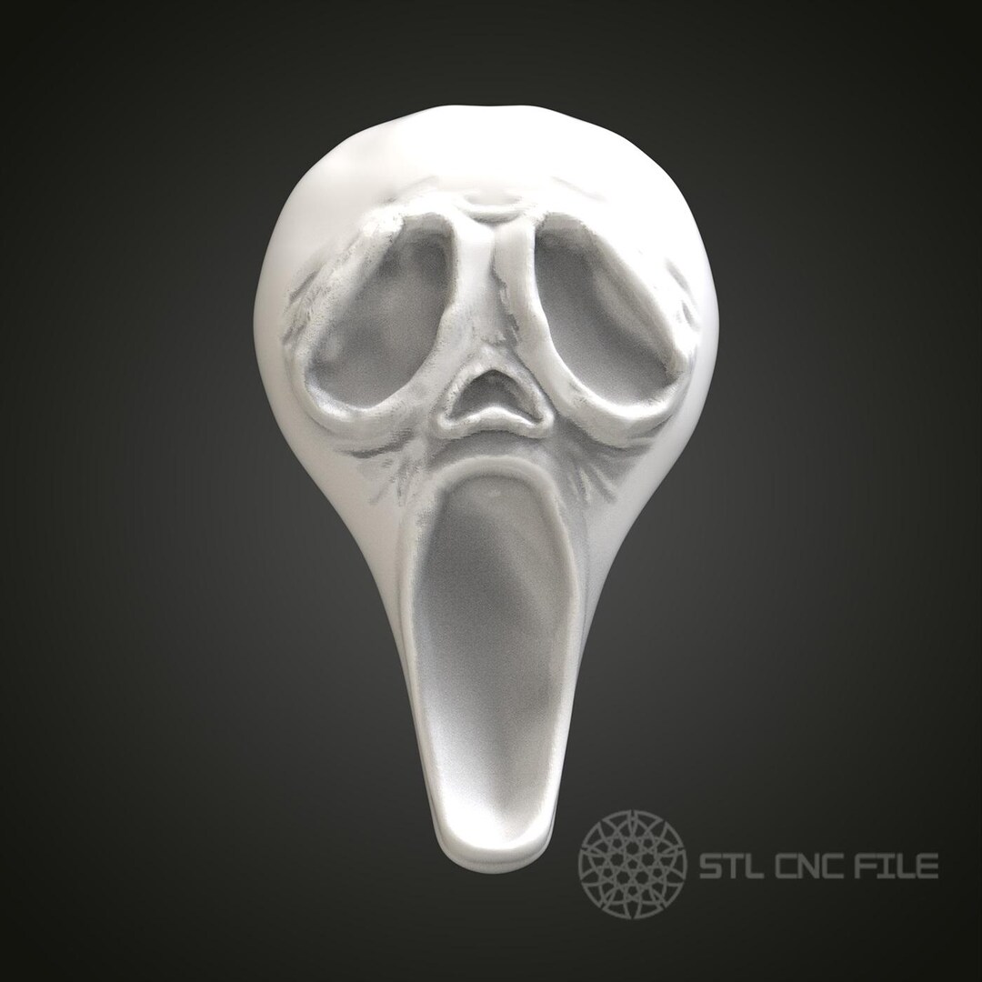 Scream Mask 3D STL Model for CNC Router Aspire, Artcam, Halloween Decor ...