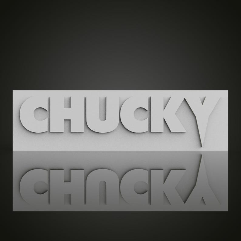 Chucky Nameplate STL Model for CNC Router Aspire, Artcam, Horror, Wall ...