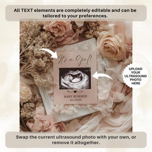 It's a Girl Baby Gender Reveal Announcement - Minimalist Digital ...