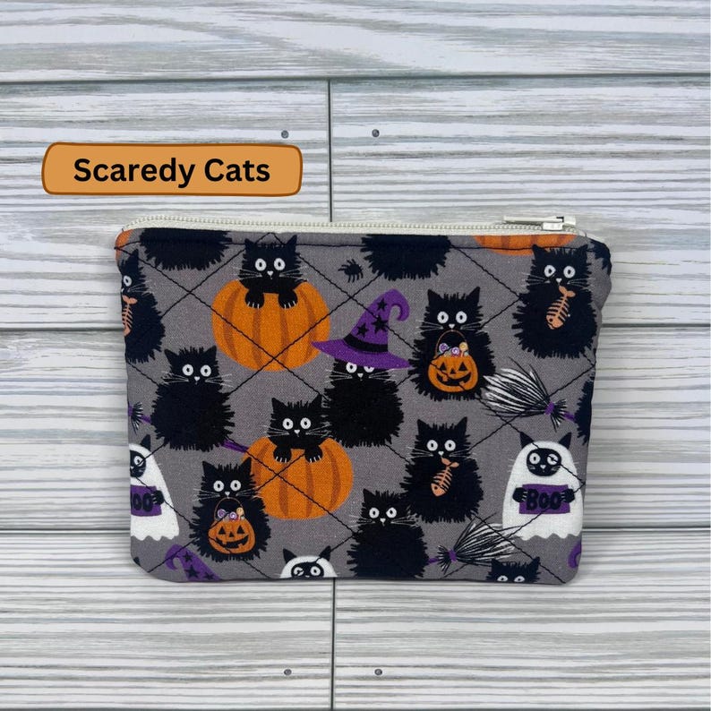 Small Quilted Fall Halloween Pouches, Sewn Pouch, Fast Shipping - Etsy